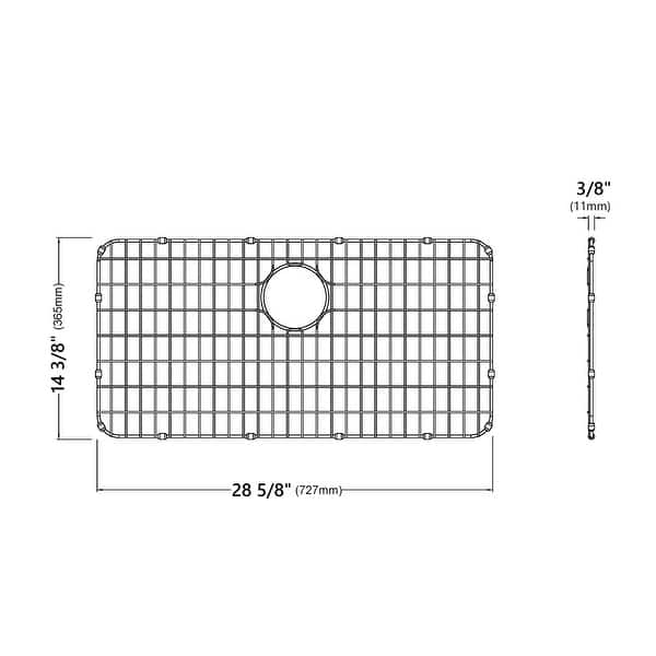 KRAUS Stainless Steel Bottom Grid with Protective Anti-Scratch Bumpers ...