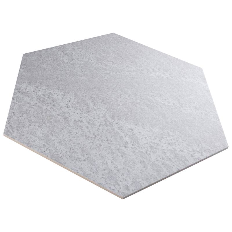 Merola Tile Nagpur Grand Hex Perla 19" x 22" Porcelain Floor and Wall ...
