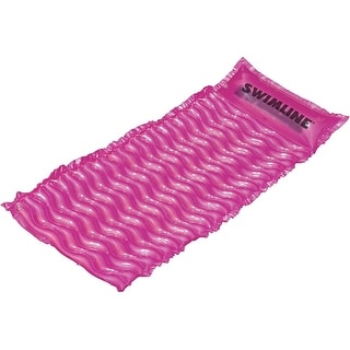 72" Inflatable Pink Bubble Swirled Swimming Pool Air Mattress Float ...