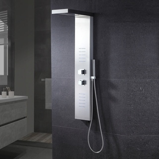 Luxier SP20-CEC 48" Thermostatic Waterfall Shower Panel Tower System ...