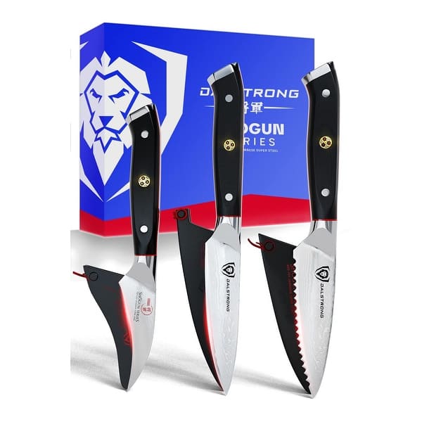Paring Knife Set - Shogun Series - 3 Piece - Damascus - Japanese AUS ...