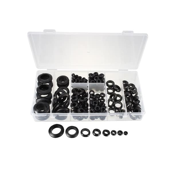 200x Rubber Grommet Assortment Set 8 Size Wire Gasket Ring Hole Plug ...