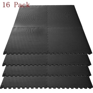 16 Pack EVA Foam Puzzle Floor Mats Interlocking Tiles - 62 sq ft - Bed ...