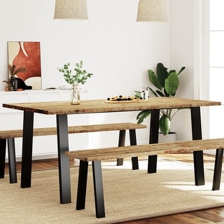 vidaXL Dining Table 59.1"x35.4"x29.5" Solid Wood Acacia - Bed Bath ...