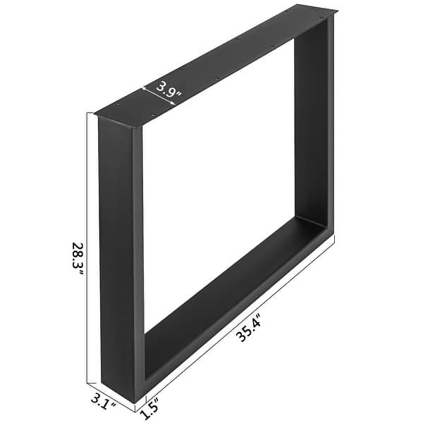 VEVOR Black Table Legs Frame Metal Dining Table Desk 900X720MM - Bed ...