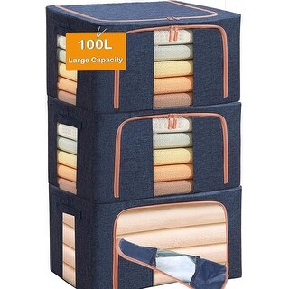 Large Capacity Clothes Storage Bags,Stackable Storage Organizer - Bed ...