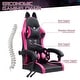 Cute Gaming Chair with Cat Paw Lumbar Cushion and Cat Ears, Ergonomic ...