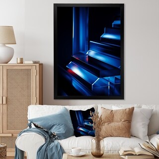 Designart "Sapphire Serenade Abstract Collages II" Abstract Collages ...