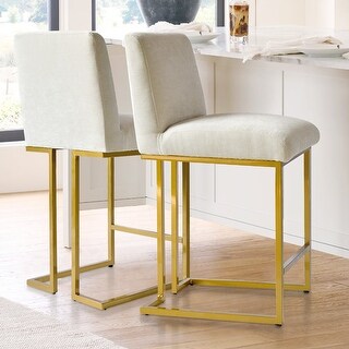 Counter Stool With Gold Metal Leg(Set of 2) - Bed Bath & Beyond - 37404377