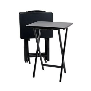 Black Folding TV Tray Table Set - Bed Bath & Beyond - 38280889