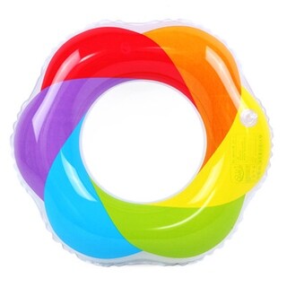 Colorful Swim Swimming Ring Adults Inflatable Life Buoy - Yellow - 90 ...