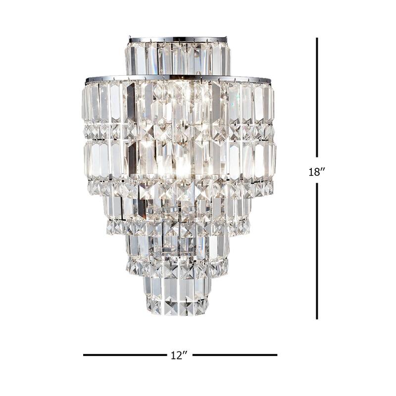 Cathedral Crystal Wall Sconce - Polished Chrome - On Sale - Bed Bath ...