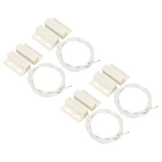 Magnetic Reed Switch, 4 Pack NC Wired Magnetic Contact Switch, White ...
