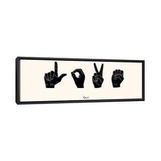 iCanvas "Sign Language IV" by Emma Scarvey Framed Canvas Print - Bed ...