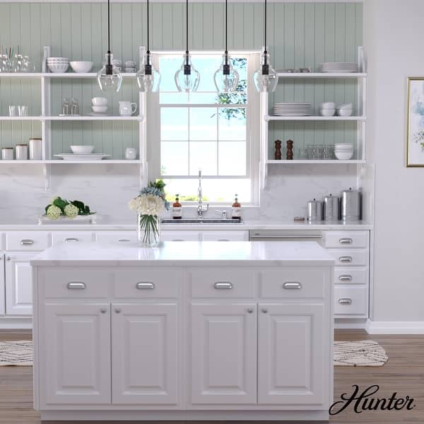 Hunter Maple Park 5 Light Linear Cluster Ceiling Light - Kitchen Island ...