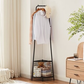 Entryway Coat Rack Triangular Metal Mesh storage Shelf - Bed Bath ...