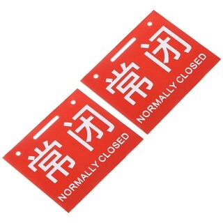 2pcs Valve Identifier Tag "Normally Closed" Labeling Sign Holder, White ...