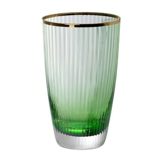 A&B Home Green with Gold Rim Glass Cup - Bed Bath & Beyond - 31919375