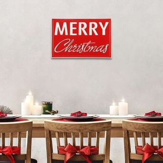 Red Metal Merry Christmas Wall Sign - On Sale - Bed Bath & Beyond ...