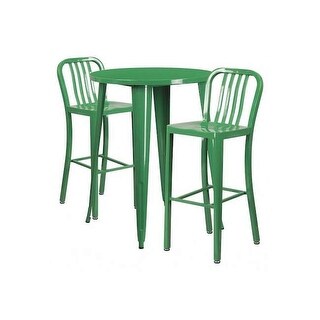 Flash Furniture Green Metal Bar Set,30RD CH-51090BH-2-30VRT-GN-GG - 1 ...