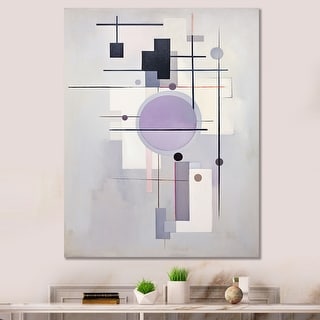 Designart "Purple Suprematism Transcendent Geometries II" "Abstract ...