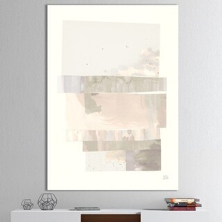 Designart "Geometric Neutral Form I" Shabby Chic Canvas Artwork Print ...