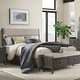 Portia 58" Wide Bedroom Storage Bench, Brushed Brindle - Bed Bath ...