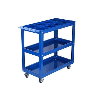 Large Tool Cart with Adjustable Dividers Lockable Wheels Handle - Bed ...