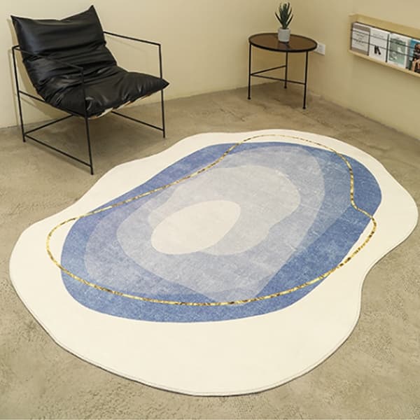 irregular shape area rug