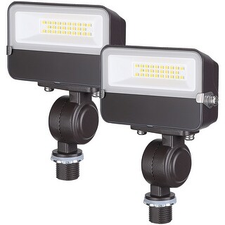 15W Knuckle Mount LED Flood Light 5000K Daylight Bronze - 2PACK - Bed ...