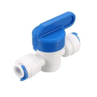 Water Pipe Fitting Quarter Turn Lever Blue White Plastic Ball Valve ...