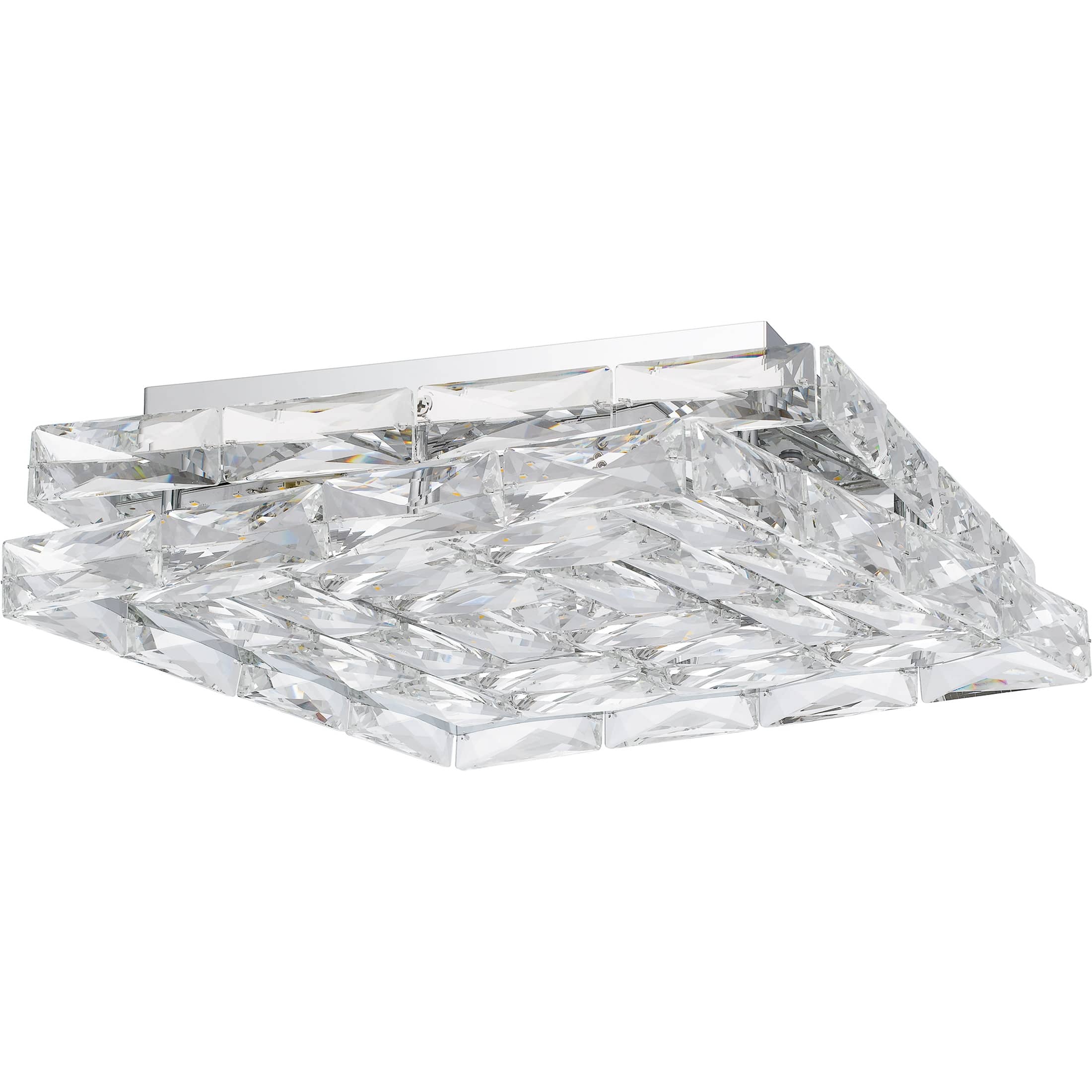 Milania Integrated LED Polished Chrome Flush Mount Light - Bed Bath ...