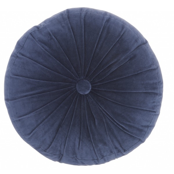 Dark Blue Tufted Round Throw Pillow - Bed Bath & Beyond - 39519882