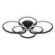 Modern 6-Ring Dimmable Cool White LED Semi Flush Mount Ceiling Light ...