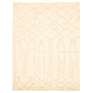 ECARPETGALLERY Hand-knotted Pak Finest Marrakesh Cream Wool Rug - 10'0 ...