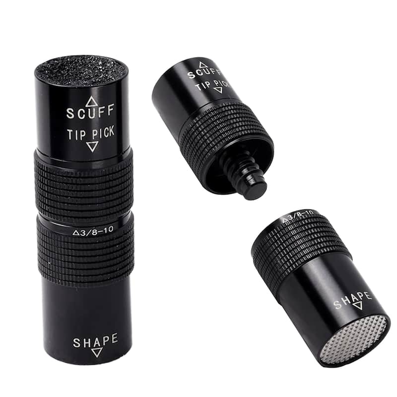 GSE™ Billiard Pool Cue Stick Tip Scuffer/Shaper/Aerator Tool with 3 ...