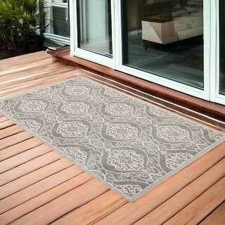 Tave Abstract Shapes Weather Resistant Classic Elegance Outdoor Rug - 2 ...