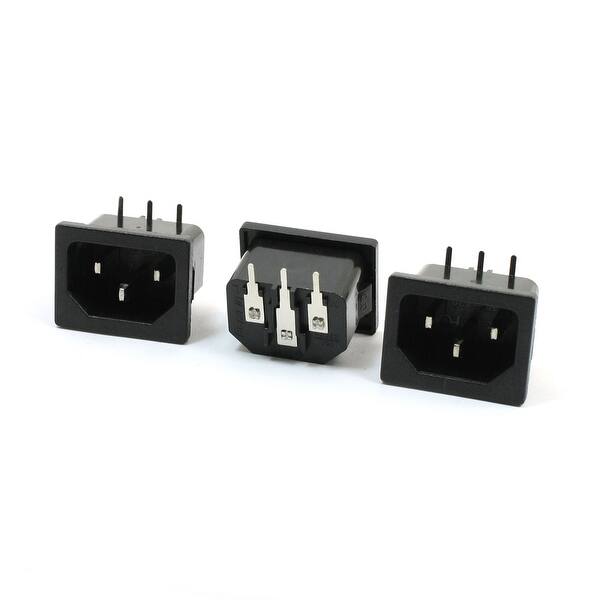 Panel Mounting C14 Male Socket Mains Inlet Plug Replacement 250V 10A 3 ...