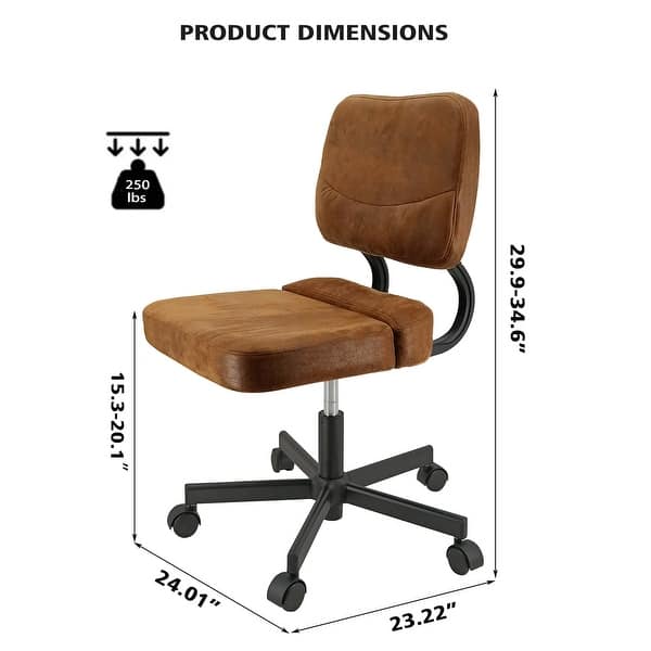 IGO Armless Office Desk Chair Task Chair Swivel Computer Office Desk ...