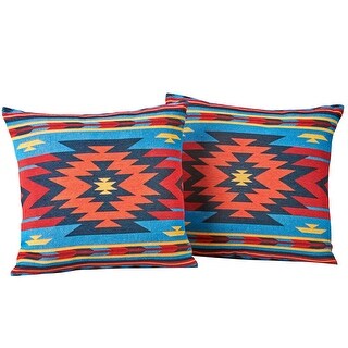 Southwest Aztec Pattern Accent Pillow Covers - Set of 2 - Bed Bath ...