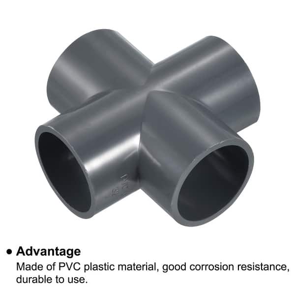 1.26" PVC Water Pipe Fittings 4 Way Tee Cross Joint Connectors Adapters ...