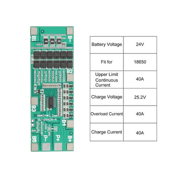 25.2V 40A 18650 Battery Charger Module Charging Board Dual Protection ...