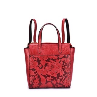 Mellow World Shia 3D Embossed Floral Convertible Shoulder Bag/Backpack ...