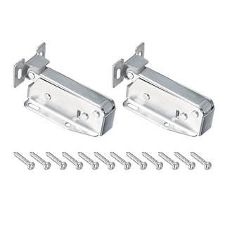Automatic Spring Loaded Push to Open Door Catch Touch Lock 58mm Silver ...