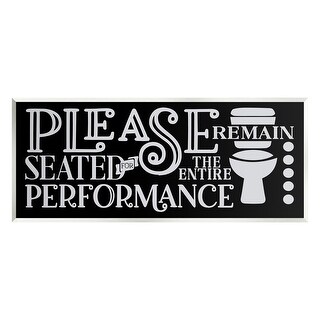 Stupell Please Remain Seated Phrase Wall Plaque Art Design by LSR ...