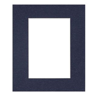 6x10 Mat Bevel Cut for 4x8 Photos - Acid Free Navy Canvas Texture ...