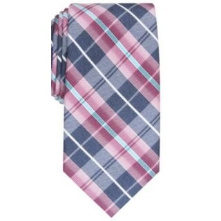 Perry Ellis Men's Dever Classic Plaid Tie Med Purple Size Regular - Bed ...