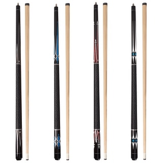 GSE™ Set of 4 Maple Hardwood Billiard Pool Cue Sticks for Men/Women. 58 ...