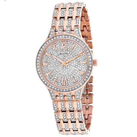 Bulova Women's Phantom Silver Dial Watch - 98L235 - 6 (36) - Overstock ...