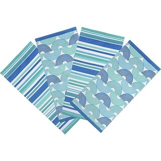 Mudd 100% Cotton Printed 4-Pack Beach Towel, 28 x 58 Inch, Half Circles ...